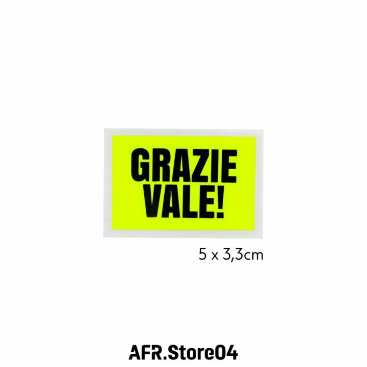 Stiker Sticker Grazie Vale Rossi Kuning Hitam 5cm | Lazada Indonesia