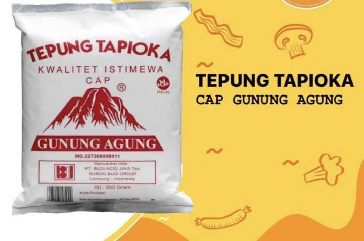 Tepung tapioka cap gunung agung 500 gram / tepung tapioca gunung agung ...