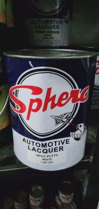 Sphero Automotive Lacquer Spot Putty White LSP-151 4-Liters Globesco ...