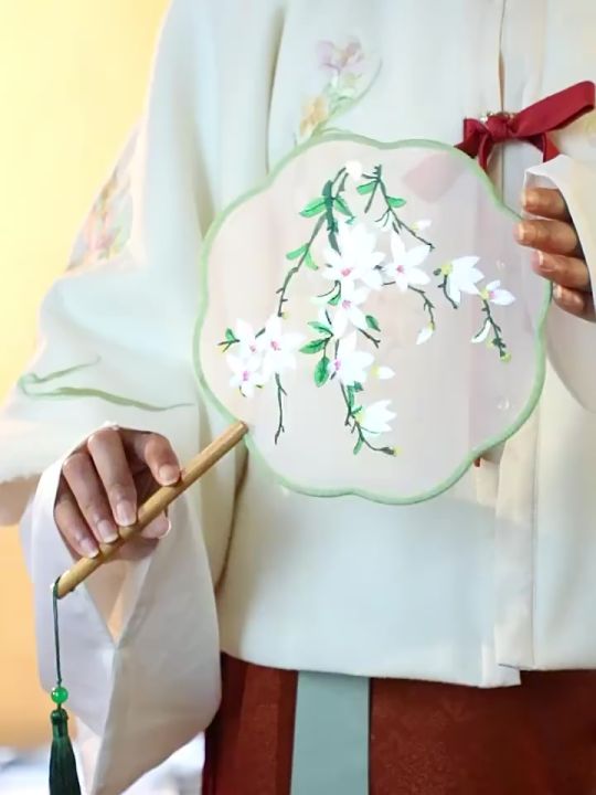 Quạt Tròn Cầm Tay Cổ Điển Thêu Một Mặt Phong Cách Trung Hoa, Quạt Lụa ...