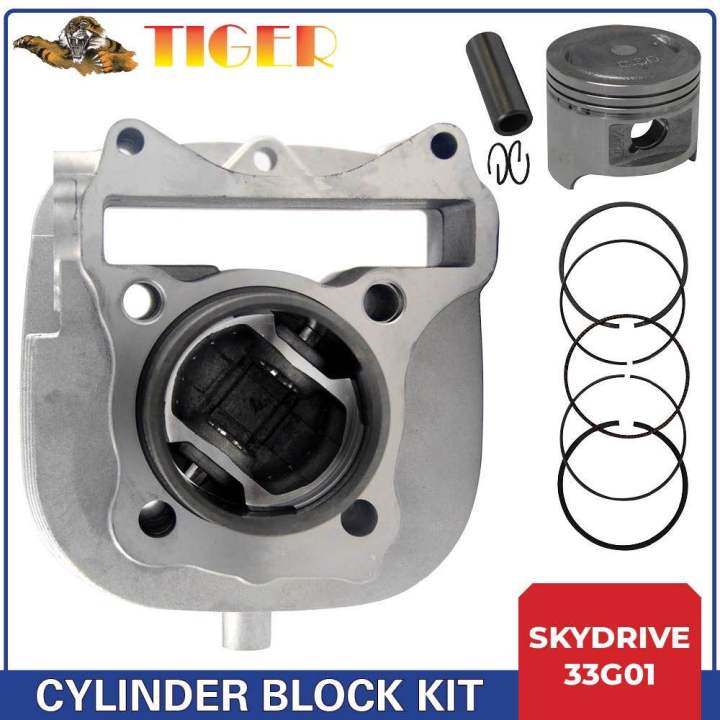 Suzuki Skydrive Tiger Cylinder Block Kit (w/ Piston, Piston Rings, Pin ...