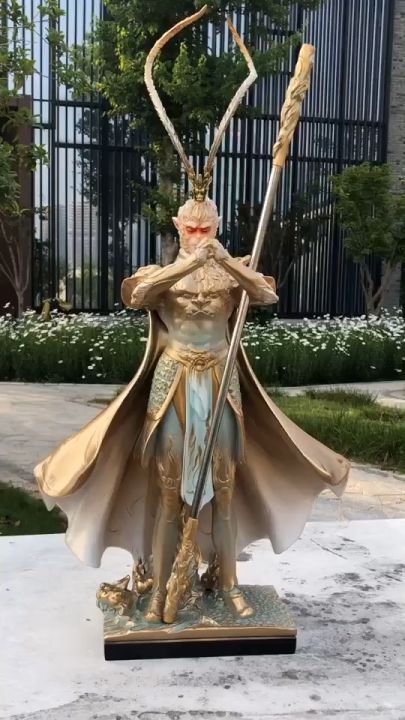 90CM Patung Sun Wukong Cocok Dewa Di Meja Ruang Tamu Dan Lemari Tv ...