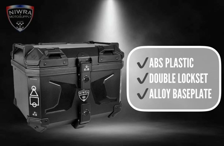 NIWRA (ABS PLASTIC) 45LITERS F2 MOTO DESIGN TOPBOX | Lazada PH
