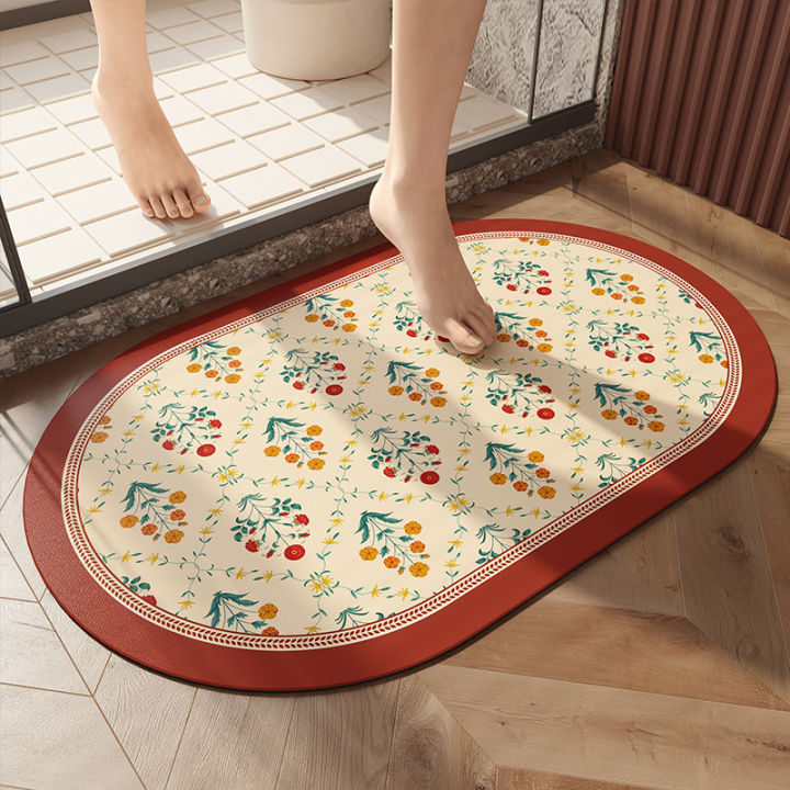 Fan Ju พรมปูพื้นห้องน้ำ MODE พรมดูดซับน้ำโคลนซิลิโคนแบบนิ่มพรมปูพื้นกัน ...