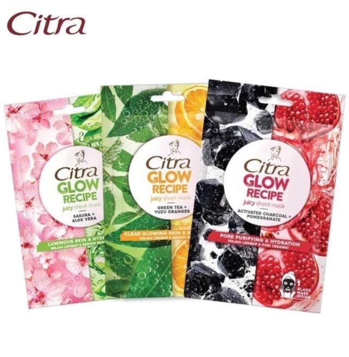 citra glow recipe sheet mask All varian | Lazada Indonesia