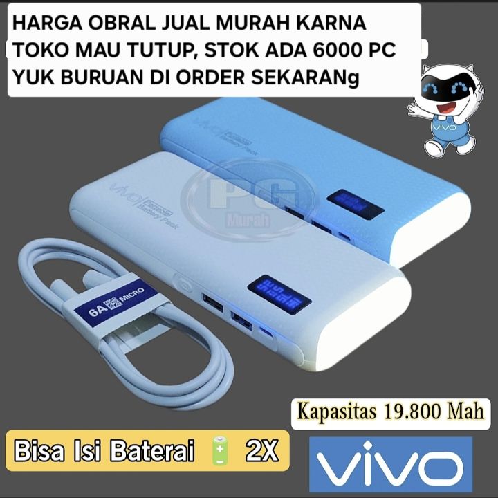 cuci gudang !!power bank vivo 9800mah | Lazada Indonesia