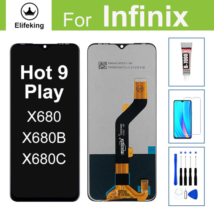 6.82 ''LCD สำหรับ Infinix ร้อน9 Play X680 X680B X680C หน้าจอสัมผัสการ ...