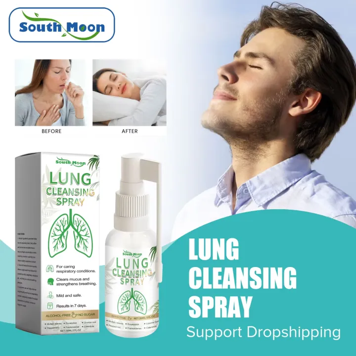 Lung Support Spray Sore Throat Cough Treatment Breath Cleaner ...