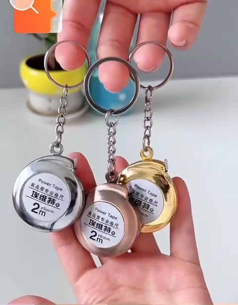 Thước dây cuộn mini, thước cuộn mini 2m, thước dây mini kèm móc khóa ...