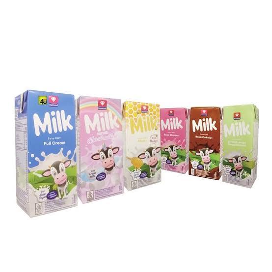 READY SUSU DIAMOND MILK UHT 125ml , Banyak Varian Rasa /Susu Diamond ...