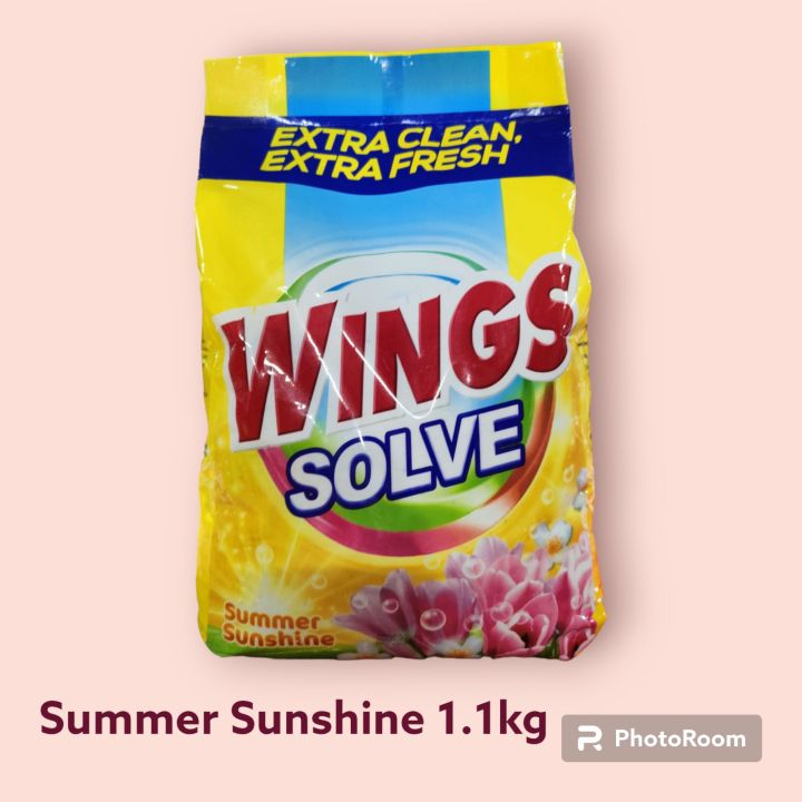 WINGS SOLVE Summer Sunshine Detergent Powder 1.1kg | Lazada PH
