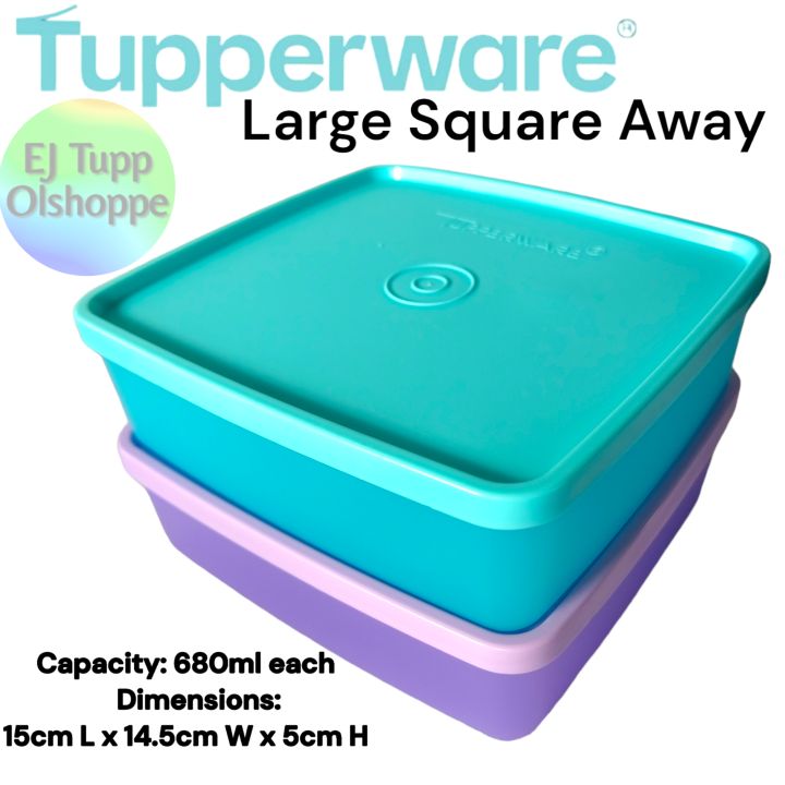 Tupperware Large Square Away 680ml | Lazada PH