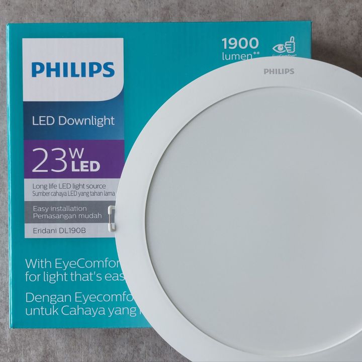 Lampu Downlight LED PHILIPS Eridani DL190B 23 Watt 8 Inch Cahaya Putih ...