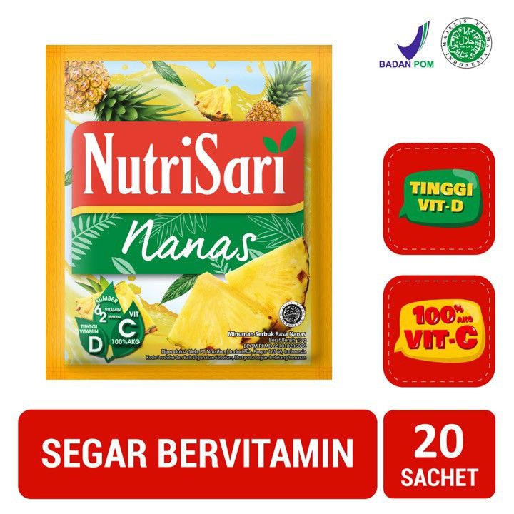 NUTRI SARI RASA NANAS 14grm x 20 Sachet | Lazada