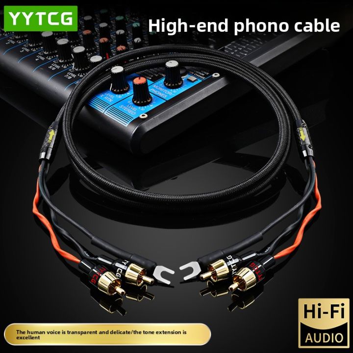 YYTCG | HIFI Phono Arm Signal Cable with Dual RCA and Grounding for ...