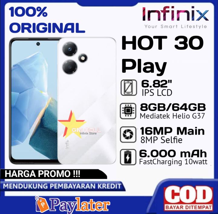 infinix Hot 30play Ram 8+64(+)smart 7 RAM 7+64 GB+Ram6+64 Baru GARANSI ...