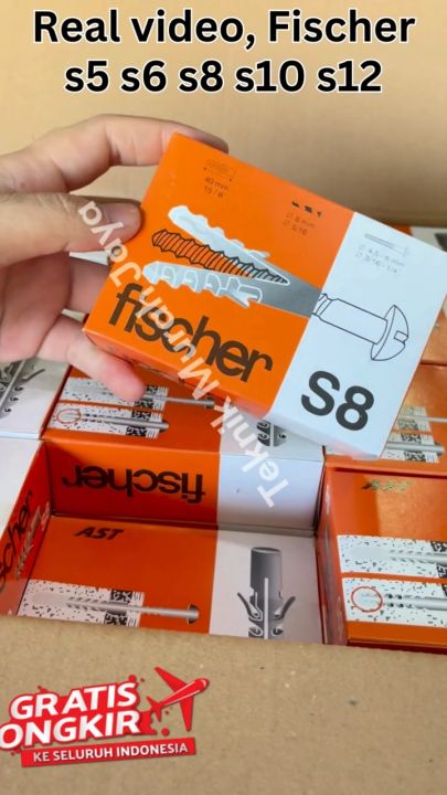 AST FISCHER Fiser Pengait Sekrup Bor Tembok Baut Tembok Viser Wall Plug Pisser S5 S6 S8 S10 S12 ...
