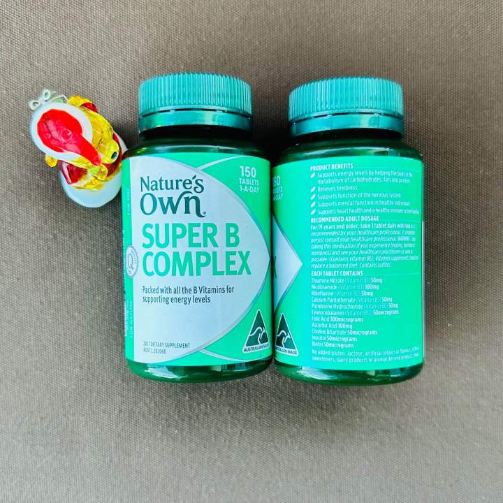 Nature's Own Super Vitamin B Complex With Biotin, B3, B6 & B12 150 Pack ...