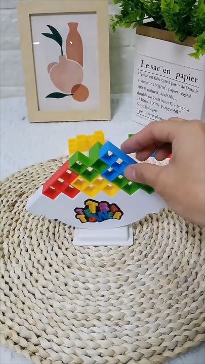 BabyCare Russian Building Blocks Stacking Games For Kids Balance Game ...
