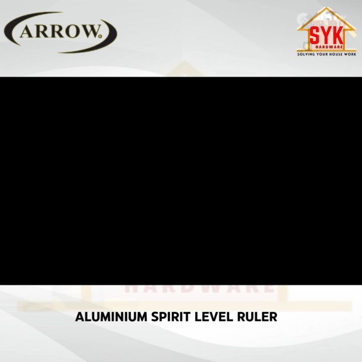 SYK ARROW Aluminium Spirit Level Ruler 3 Vials Measuring Level Ruler ...