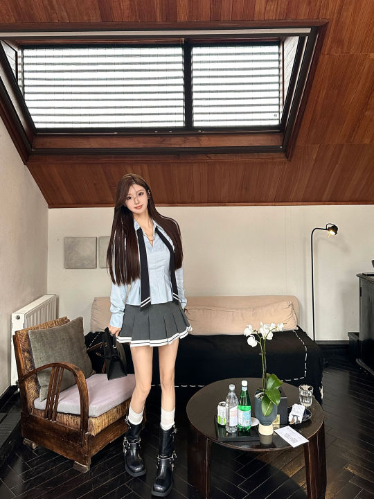 Joey ชุดยูนิฟอร์ม JK สำหรับคนตัวเล็กสวมใส่ดูแพงชุดผู้หญิงต้นฤดูใบไม้ ...