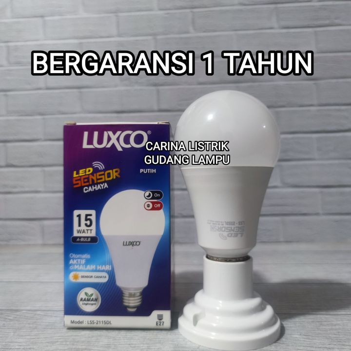 LUXCO LAMPU LED SENSOR CAHAYA 15W CAHAYA PUTIH LIGHT SENSOR | Lazada Indonesia