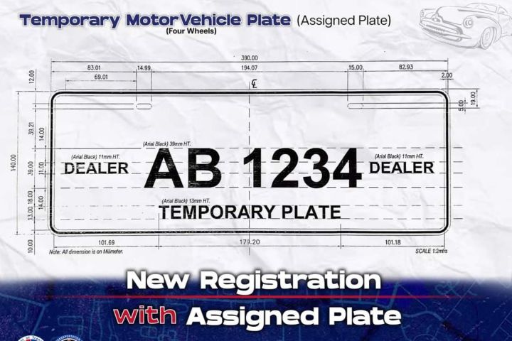 Car / Vehicle Temporary plate (Acrylic) W/ BOLTS | Lazada PH