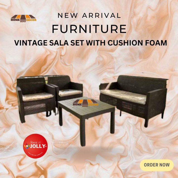 HDD Jolly high quality vintage Sala set with cushion foam included (2 ...