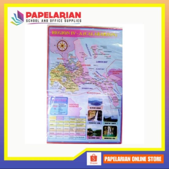 MAP REGION IV-A (CALABARZON) for ₱18. | Lazada PH