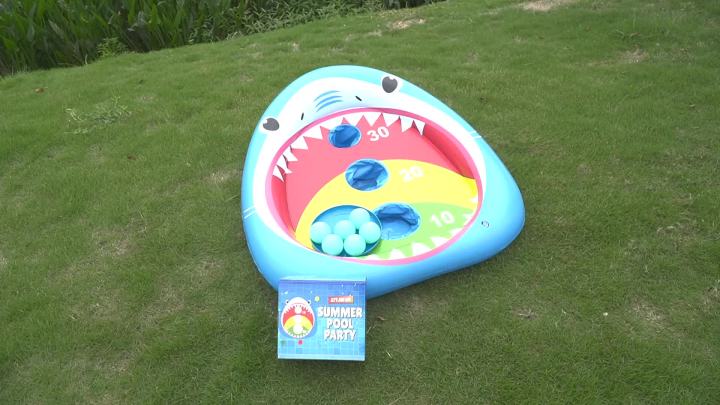 Pool Shark Cornhole Board Games Toys Set, Summer Inflatable Shark ...