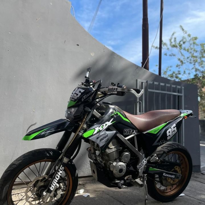 DECAL KLX 150 OLD FULLBODY DESAIN MINIMALIS HITAM HIJAU | Lazada Indonesia