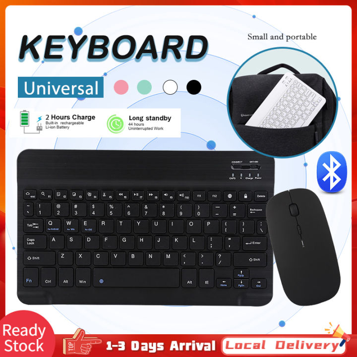 10 inch Wireless Bluetooth Keyboard Wireless Mouse Set for Windows ...