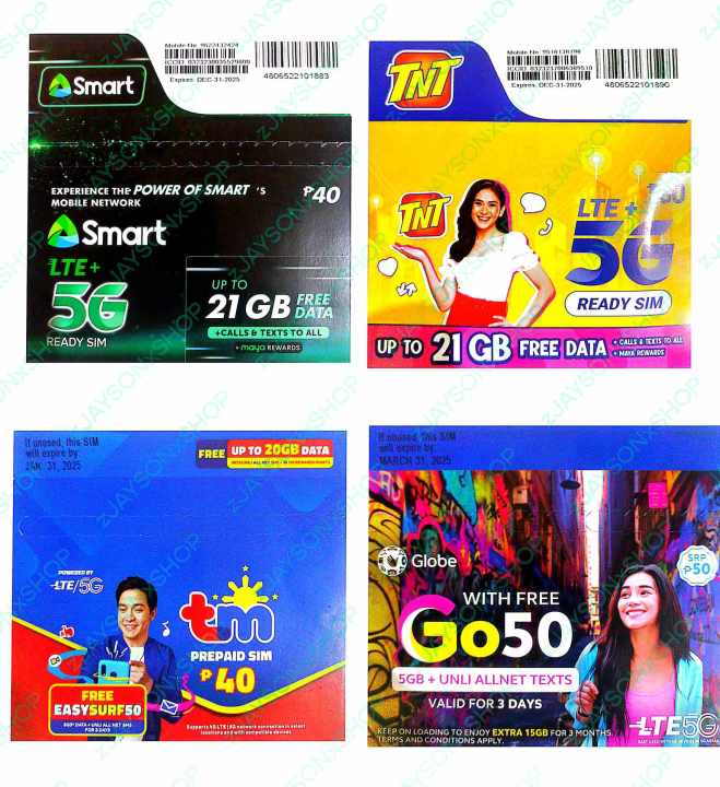 ALL SIMs REGULAR 5G NETWORK (TM/GLOBE/SMART/TNT/DITO SIM) | Lazada PH