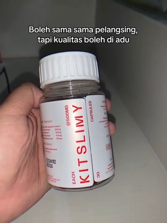 3 Botol Kitslimy Pelangsing Original BPOM 30 Kapsul Turun 5-15 Kg ...