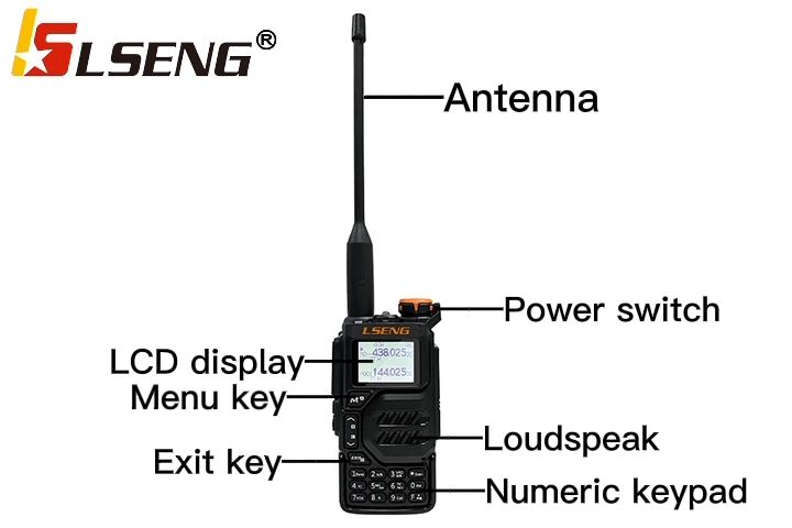LSENG 2 Way Radio UV-K5 UHF VHF Dualband Handheld Walkie Talkie 50 ...