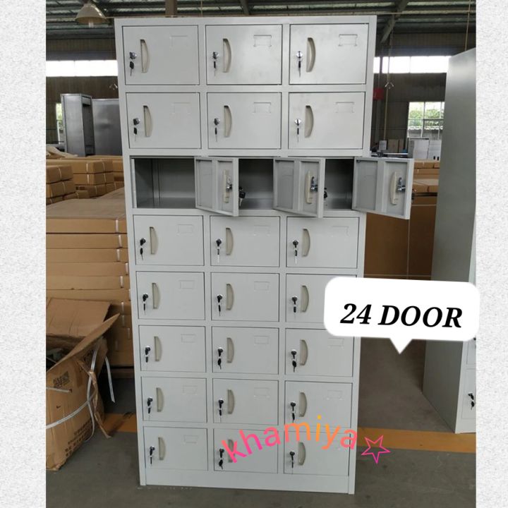 24 Compartment Metal Locker with Keylock, Locker Cabinet, Shelving ...