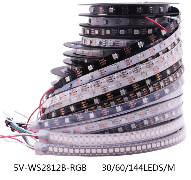 5M/Roll 12V LED Pixel Strip WS2811 Programmable Addressable 30/60 leds/m External 1 IC 2811 ...