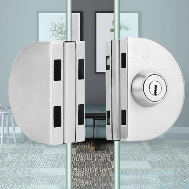 Lock Glass Door Lock For 8-12mm Thickness Frameless Double Swing Or ... Lock Glass Door Lock For 8-12mm Thickness Frameless Double Swing Or ...