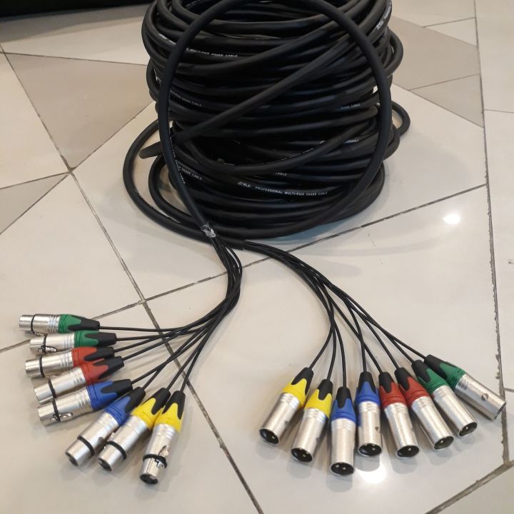 Snake Kabel isi 8 Komplit + Konektor Jack XLR Male-Female 15 Meter ...