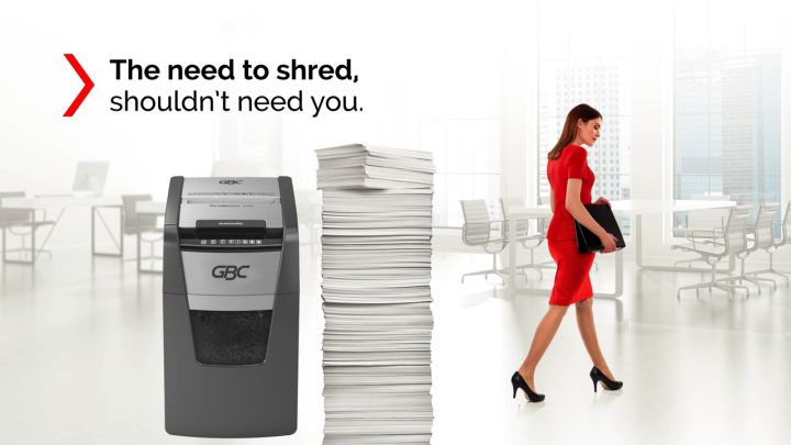 GBC เครื่องทำลายเอกสาร รุ่น Micro-cut Shredder ShredMaster Auto 150M ...