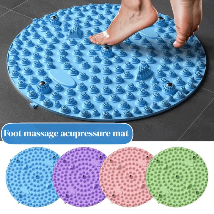 Foot Massage Acupressure Mat Reflexology Walking Toe Plate Circular ...