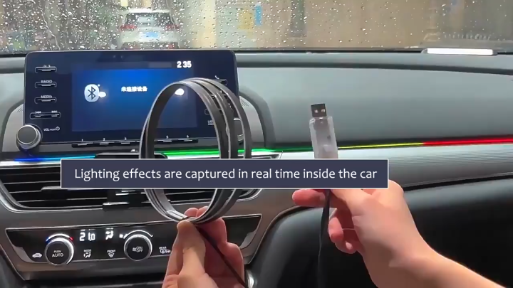 Car magic modified LED acrylic atmosphere light USB free installation ...