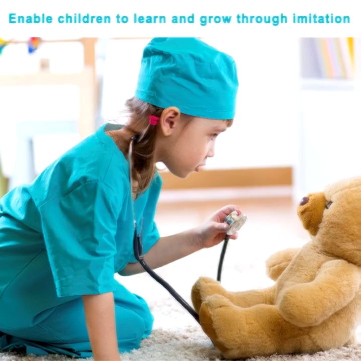 Doctor Costume for Kids Girl Boy Surgeon Uniform Nurse Career Suit ...