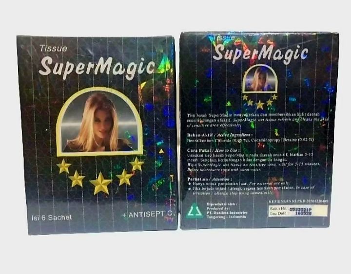 Super Magic Tissue (Black,Red)for Man 6 Sachet in 1 pack Original From ...