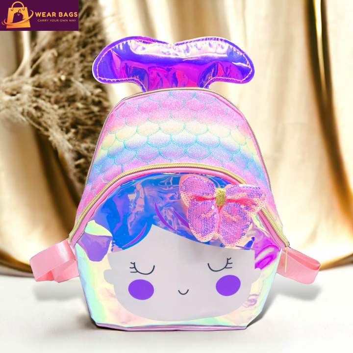 Kids Girl Cute Mini Backpack Kids Kinder School Bag Gradients-color Cartoon Backpack Quality AC ...
