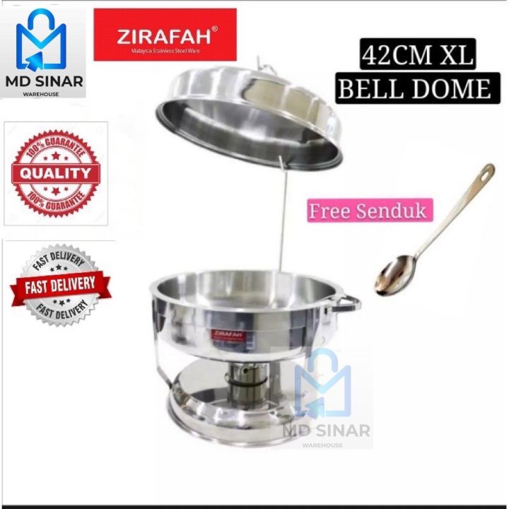 MD SINAR 42cm ZIRAFAH bell dome Buffet serving golden bell chafer/Bell ...