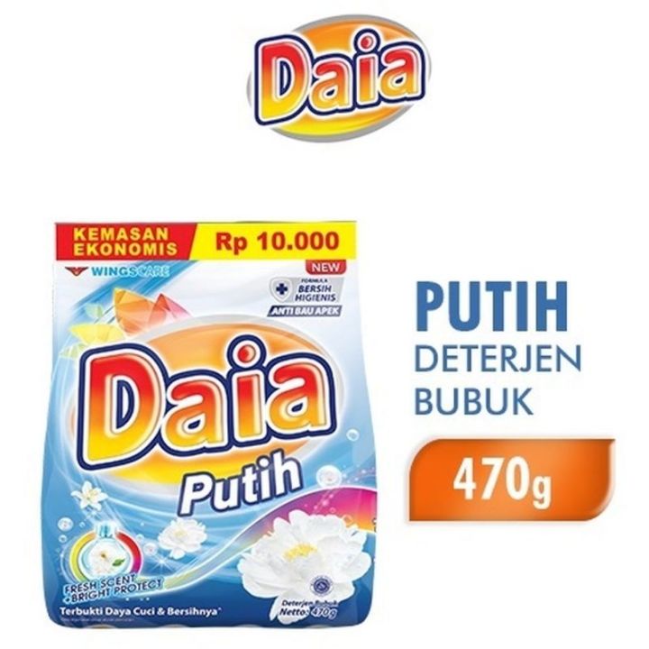 DAIA Deterjen Bubuk 520 / 500 Gram Kemasan Ekonomis 10000-Daia detergen ...