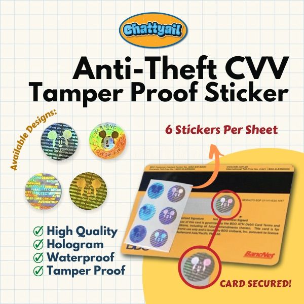Anti Theft Credit and Debit Card CVV Protection With Void and Tamper ...