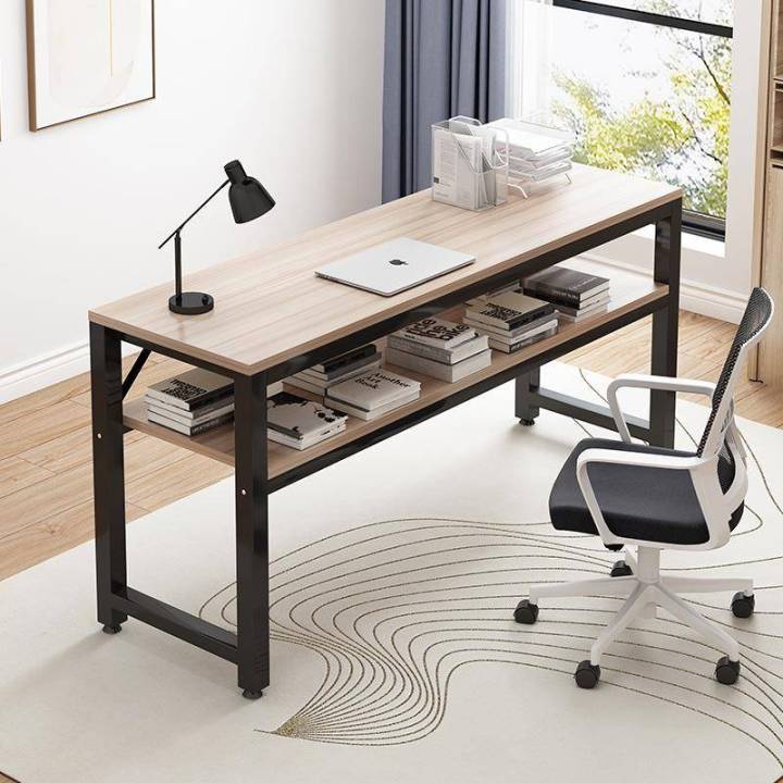 Simple Rectangular Computer Desk Home Office Narrow Table Bedroom Study ...