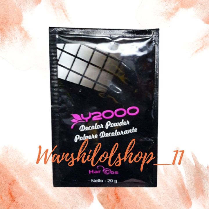 Y2000 Decolor Powder / Bleaching Powder Sachet 20gr Bleacing Saset ...